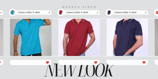 Cotton T-Shirts with Collars for Men | Smart Casual Polo Tees – Dhaaga ...
